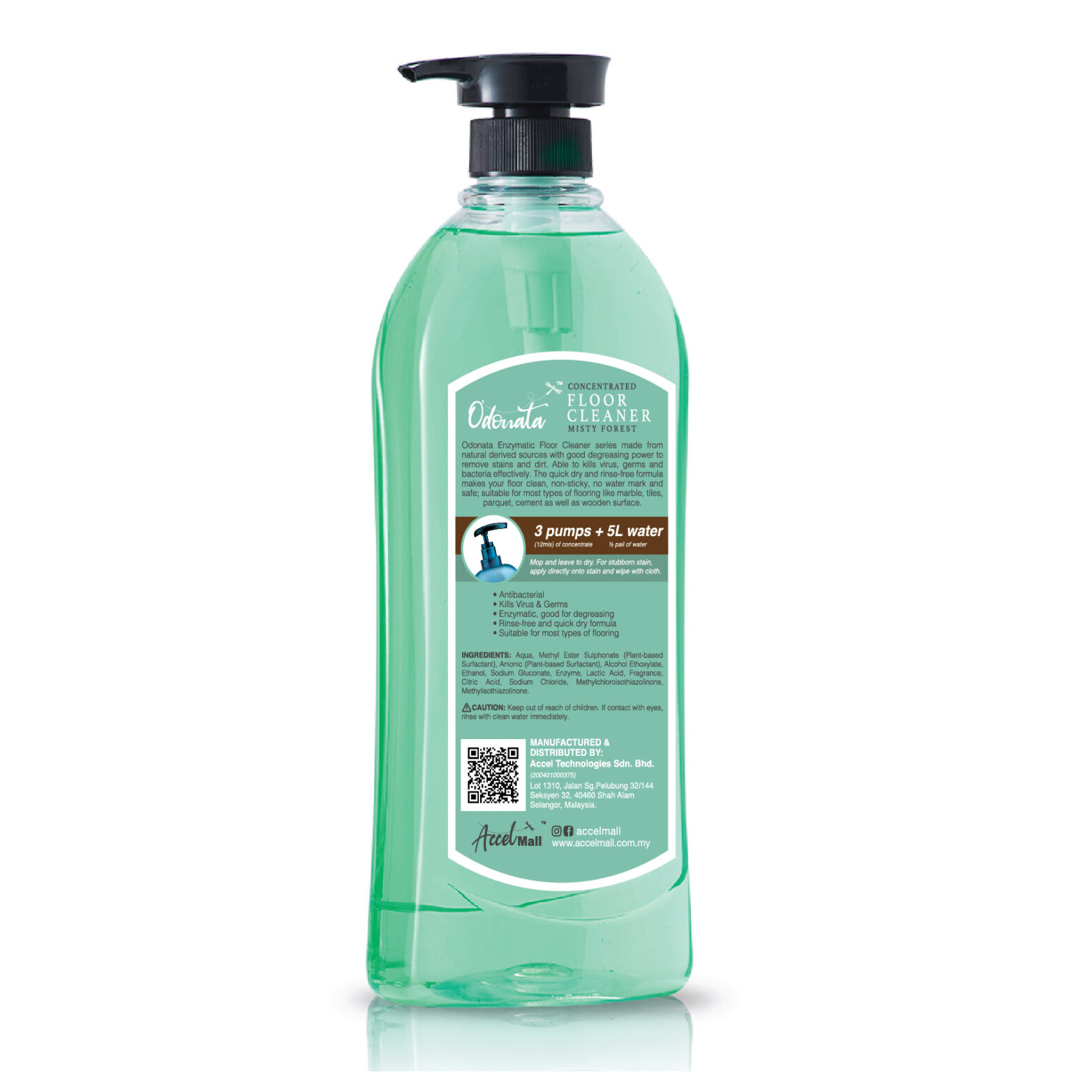 Odonata Floor Cleaner Misty Forest - 1000ml - Accel Mall